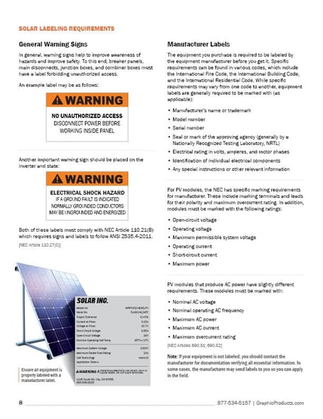Solar PV Labeling Best Practice Guide | Solar Power | DuraLabel