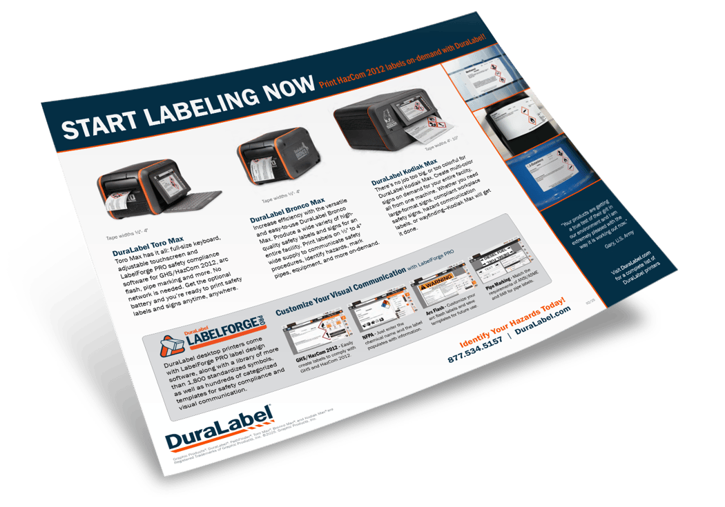 HazCom 2012 Labeling Reference Guide | Duralabel